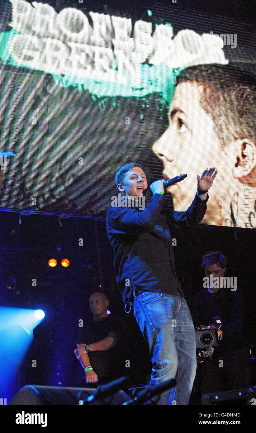 Professor Green performs at the Orange RockCorps concert at Wembley ...