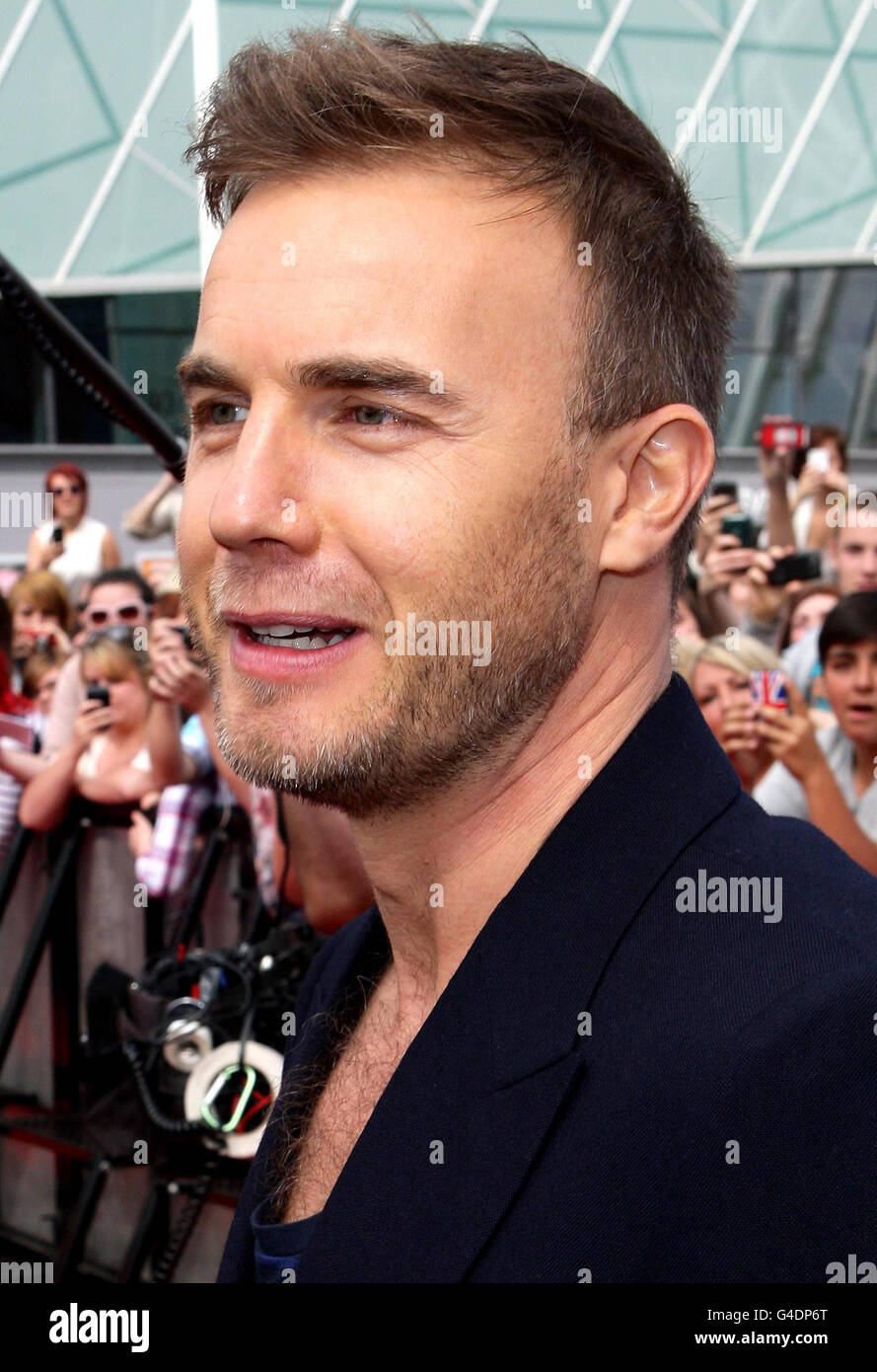 X Factor judge Gary Barlow arrives at the Echo Arena in Liverpool ...