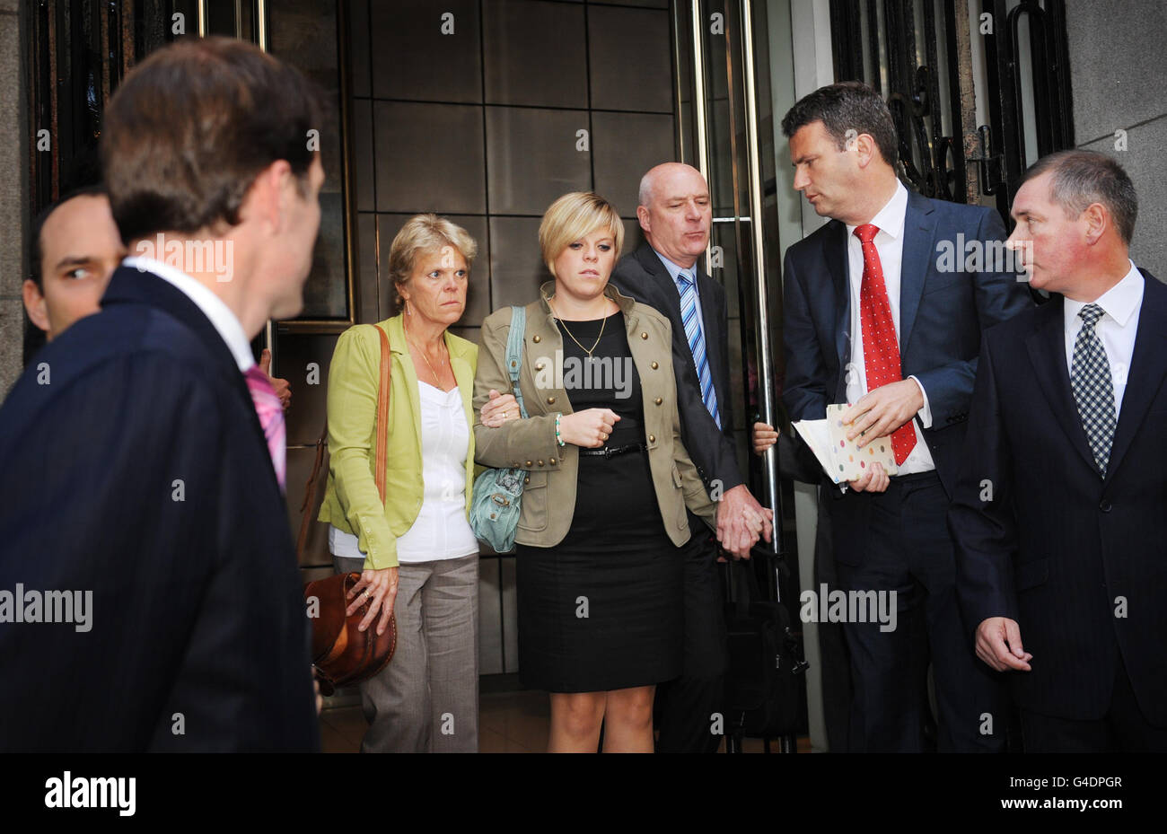 Left to Right: Sally Dowler, Gemma Dowler and Bob Dowler, with their ...