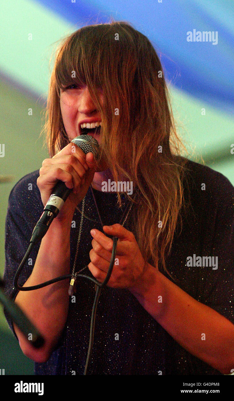 Lead singer Rachel Davies of Esben And The Witch perfoming on the ...