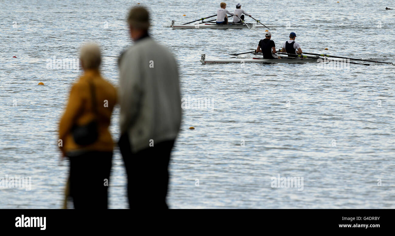 A general view of competitors in action during day two of the British ...