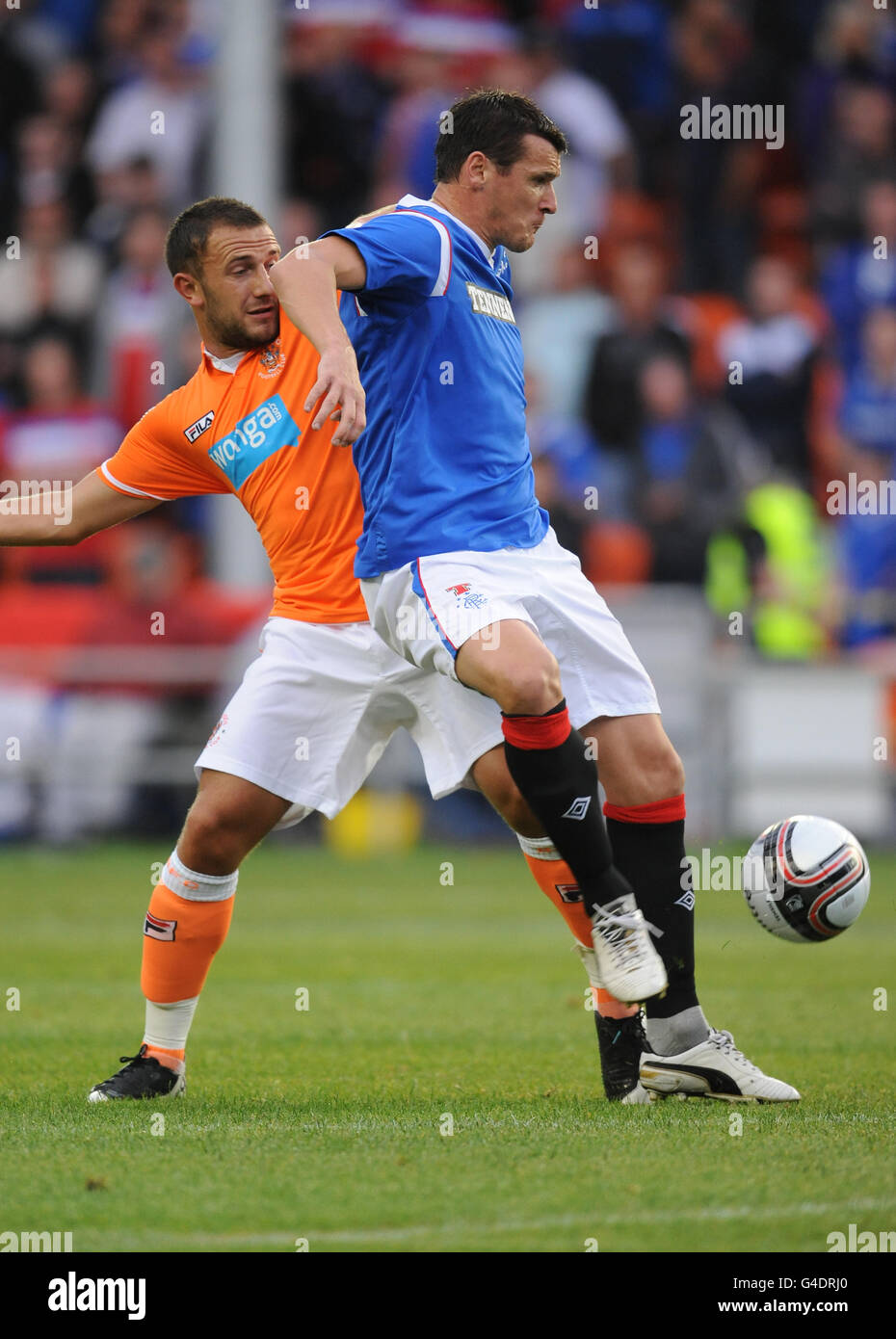 Soccer pre season friendly blackpool v rangers bloomfield road hi-res ...