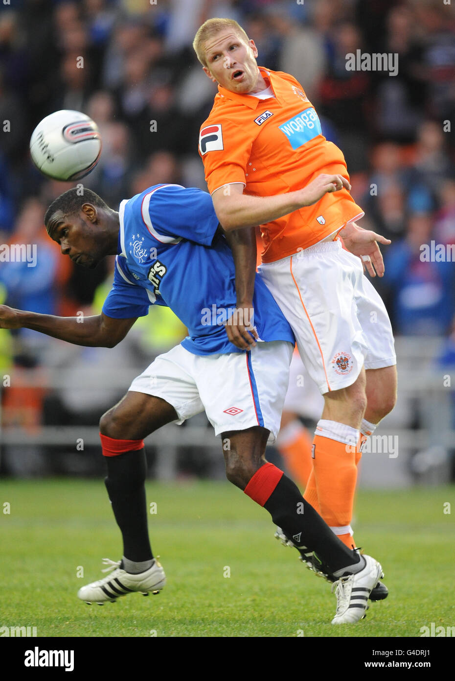 Soccer pre season friendly blackpool v rangers bloomfield road hi-res ...