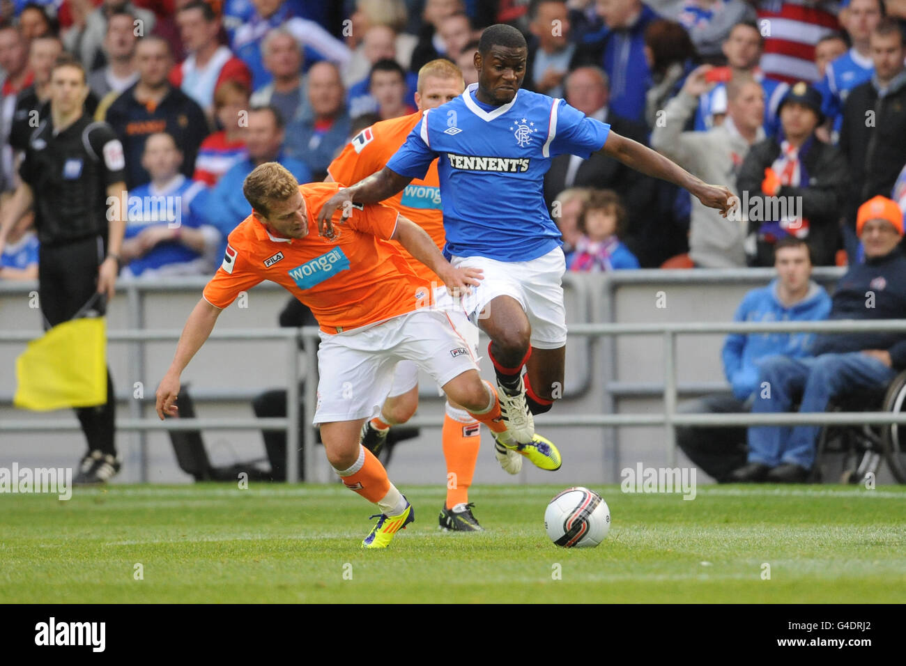 Soccer pre season friendly blackpool v rangers bloomfield road hi-res ...
