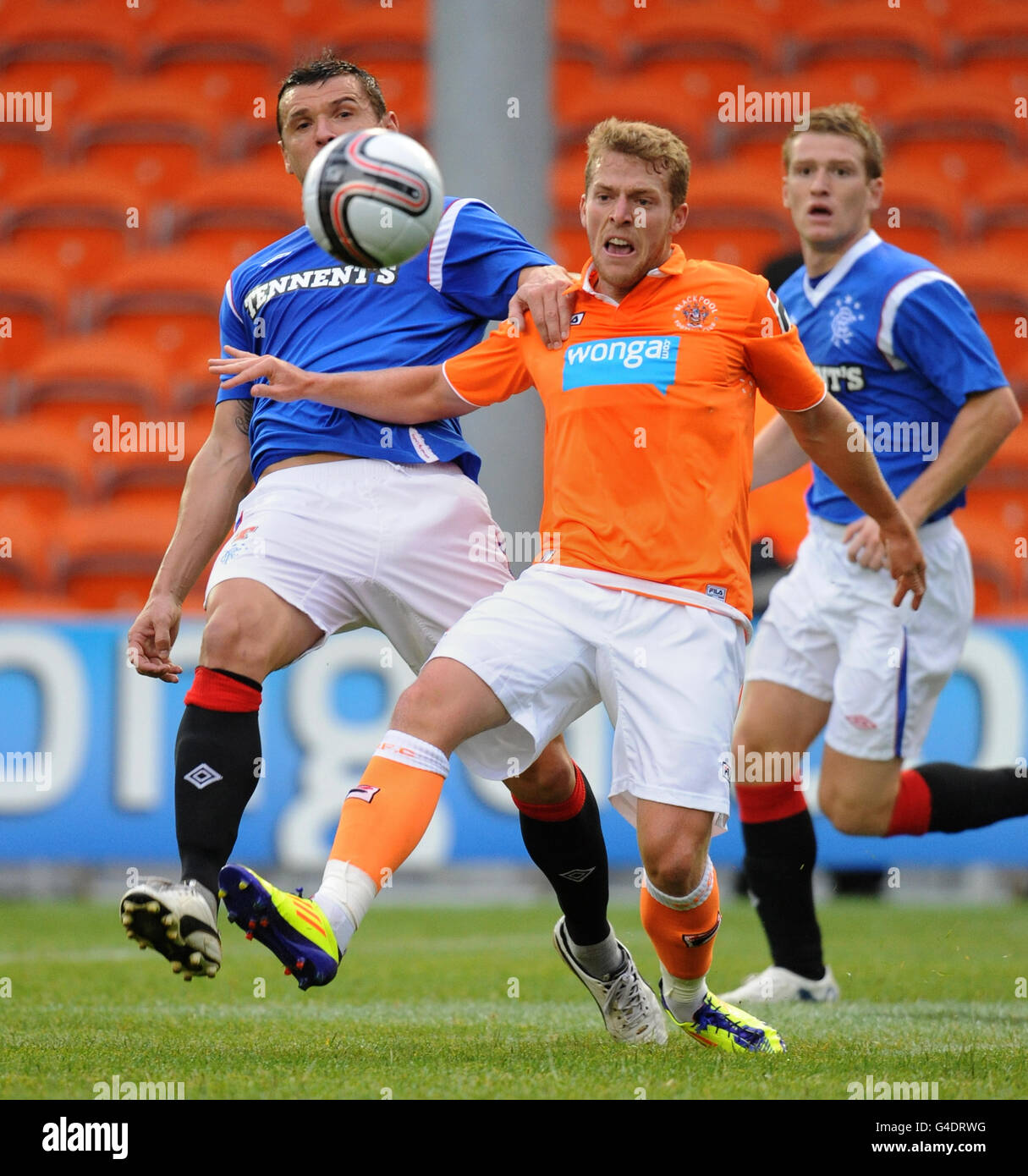 Soccer pre season friendly blackpool v rangers bloomfield road hi-res ...
