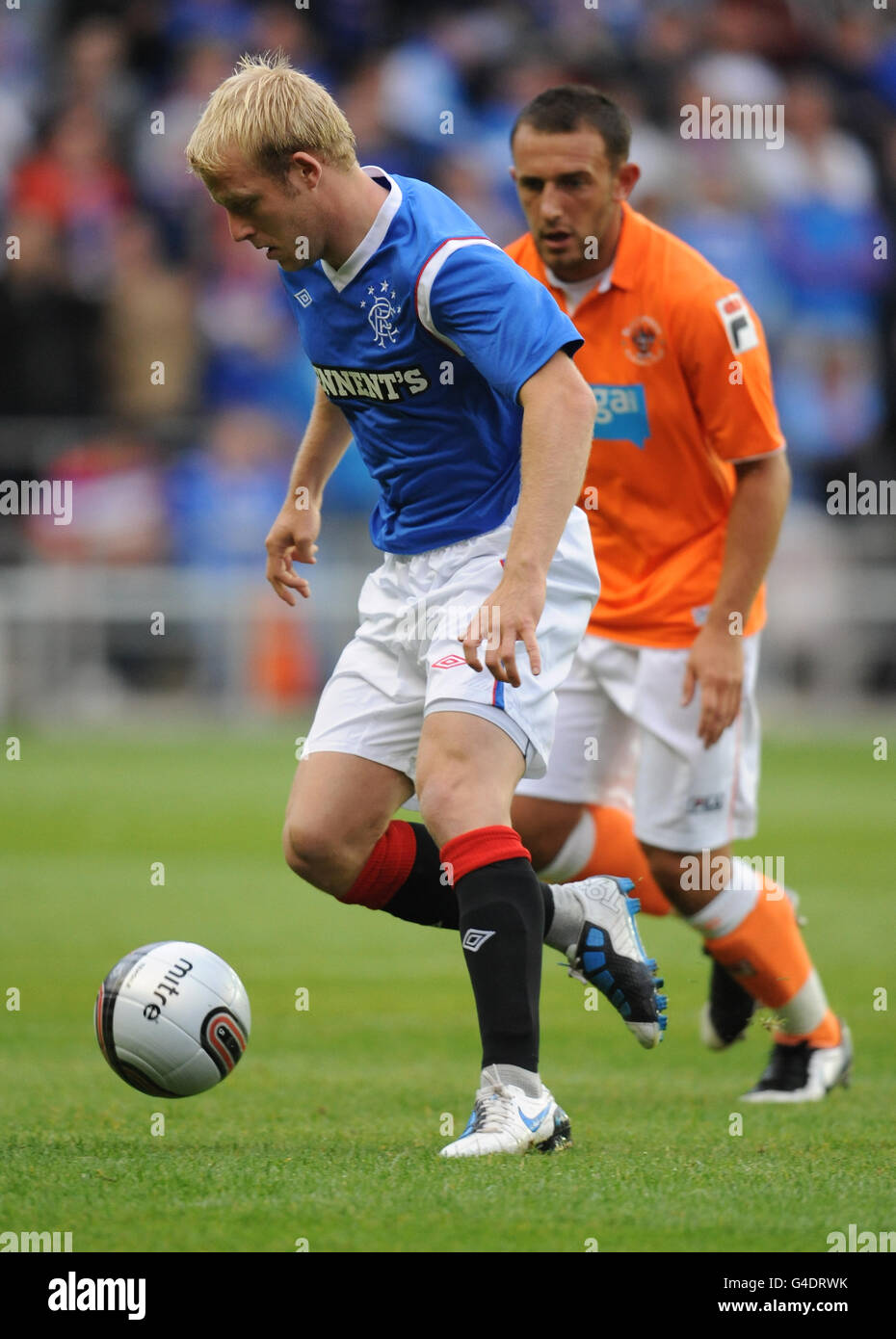Soccer pre season friendly blackpool v rangers bloomfield road hi-res ...