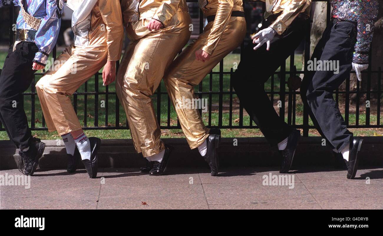 Michael Jackson fans perform in Leicester Square, London, today ...