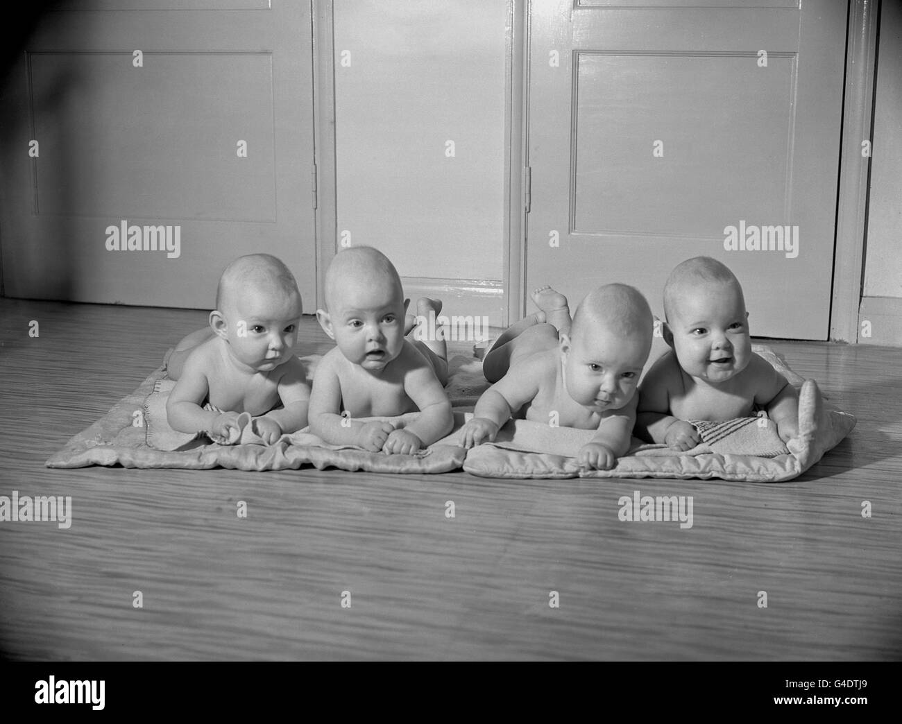 The quad babies of Mrs. Elizabeth Good from Bristol, (l-r) Jennifer ...