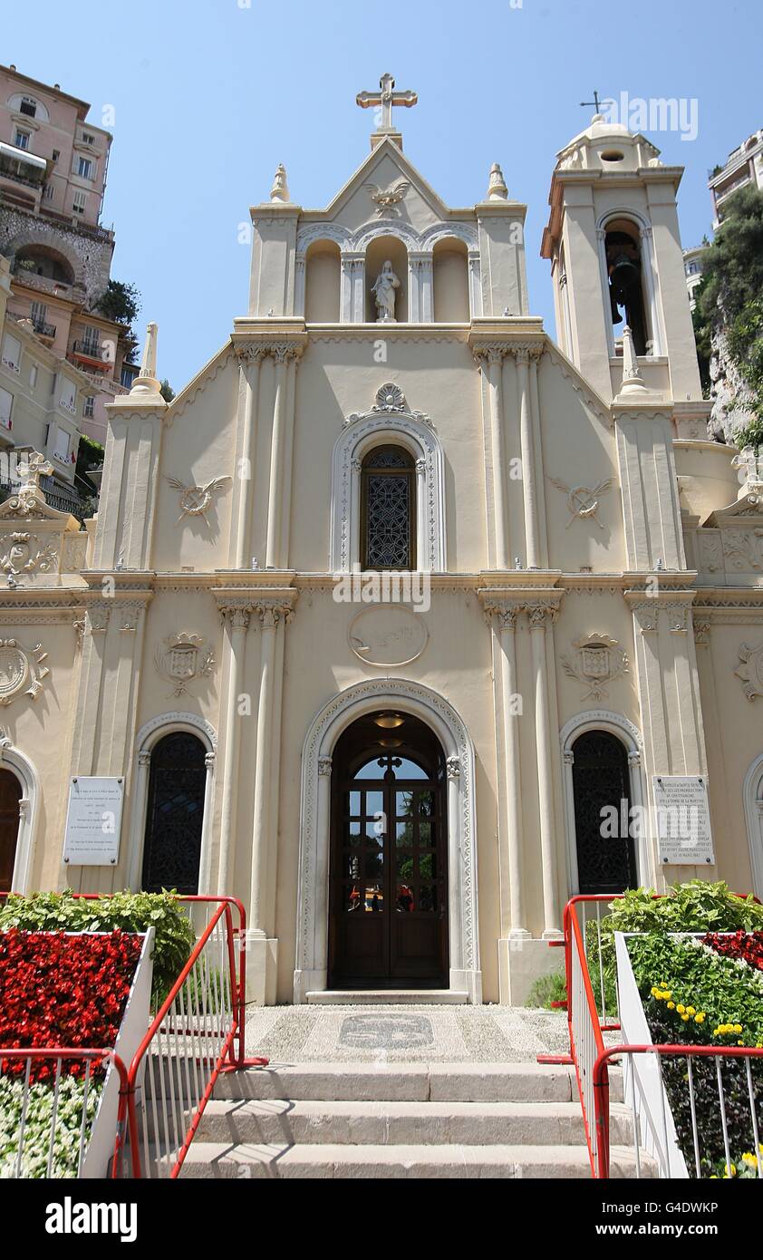 Monaco Travel Stock. The Sainte Devote Church Stock Photo - Alamy