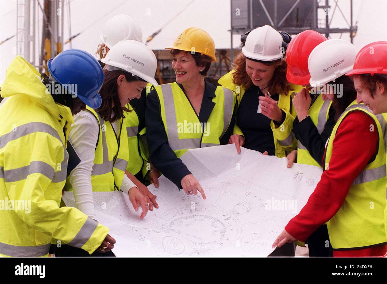 Minister for Women, Joan Ruddock (centre), meets women engineers and ...