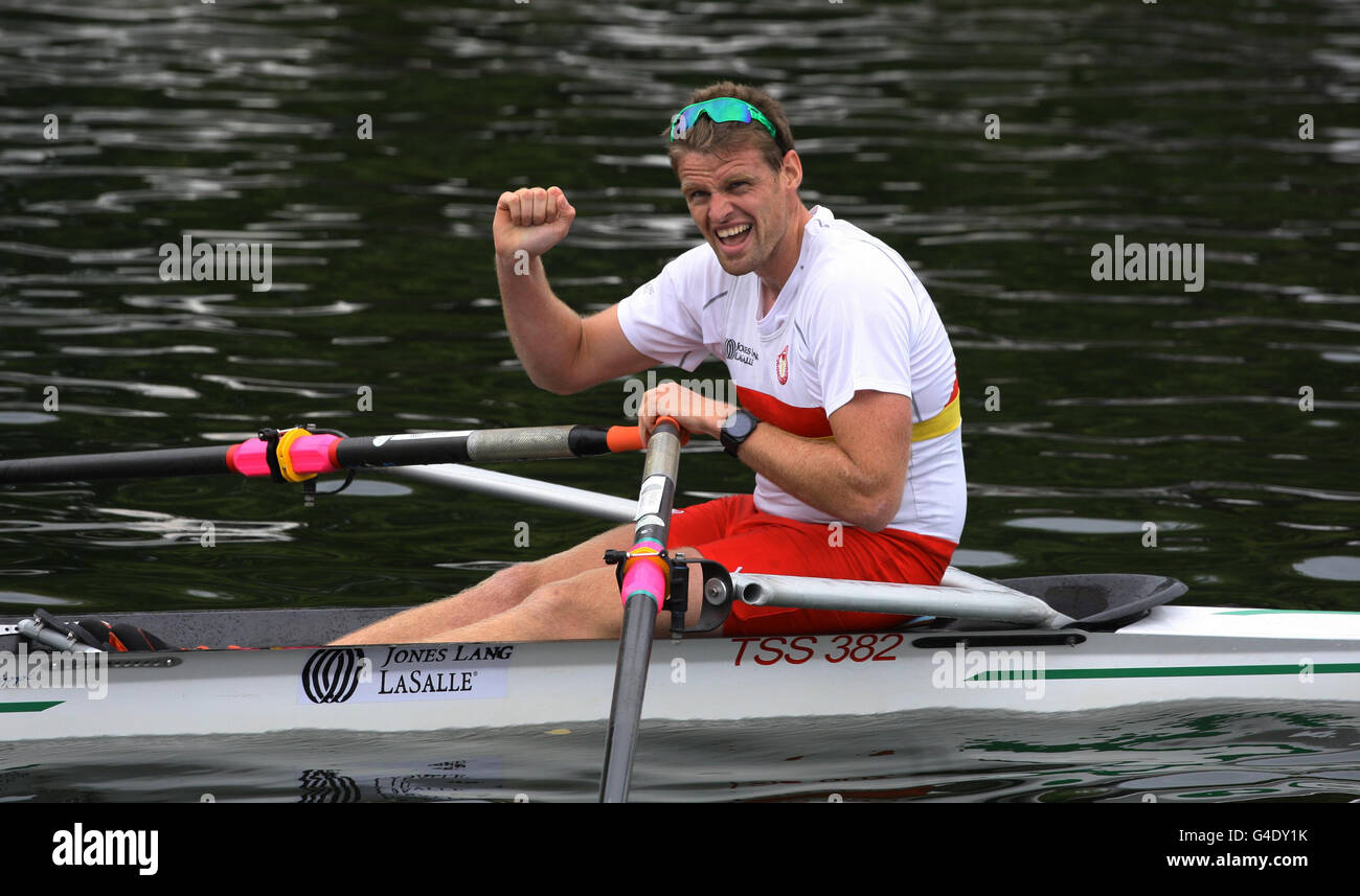 Rower Alan Campbell wins the final of The Diamond Challenge during day ...