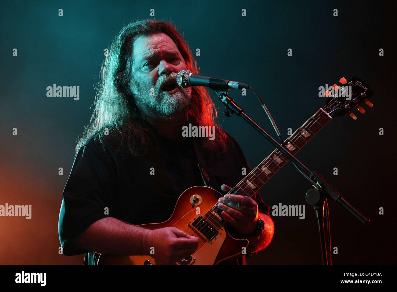 Roky Erickson performing on the Second Stage at the Wireless Festival ...
