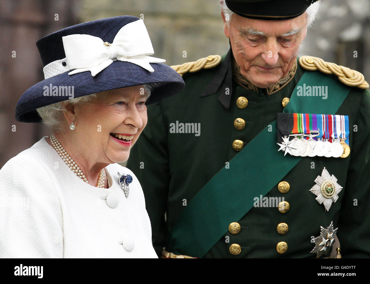 Royal investiture royals royalty head shot headshot smiling hat medals ...