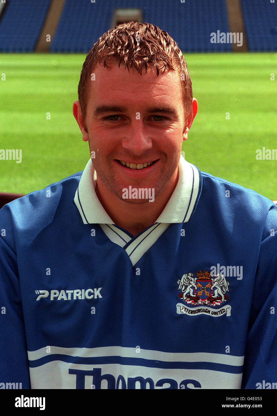 RICHARD SCOTT OF PETERBOROUGH UNITED FOOTBALL CLUB AT THE LONDON ROAD ...