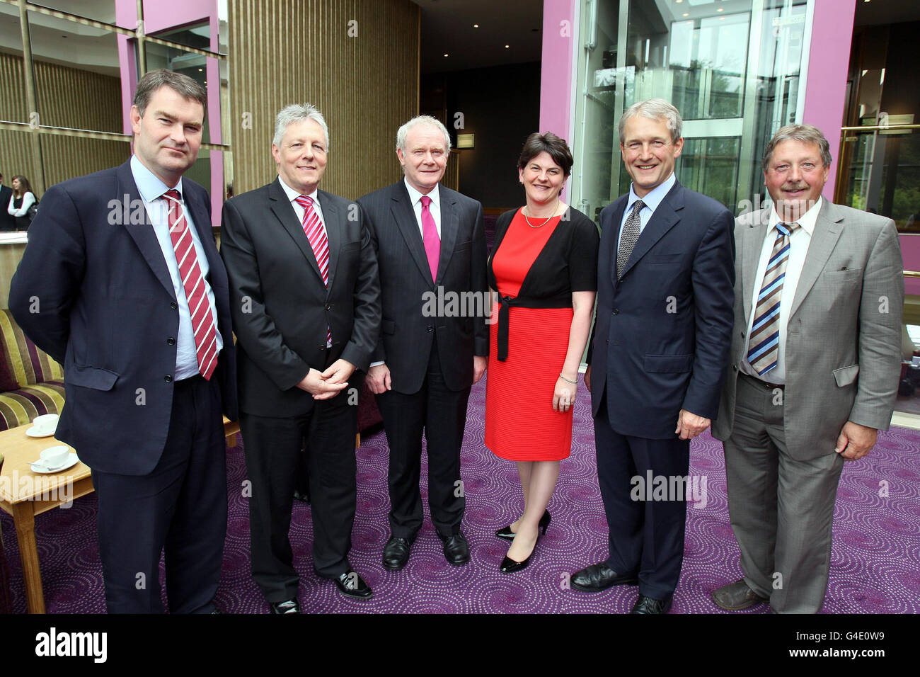 Exchequer Secretary David Gauke (left), with (left to right) First ...