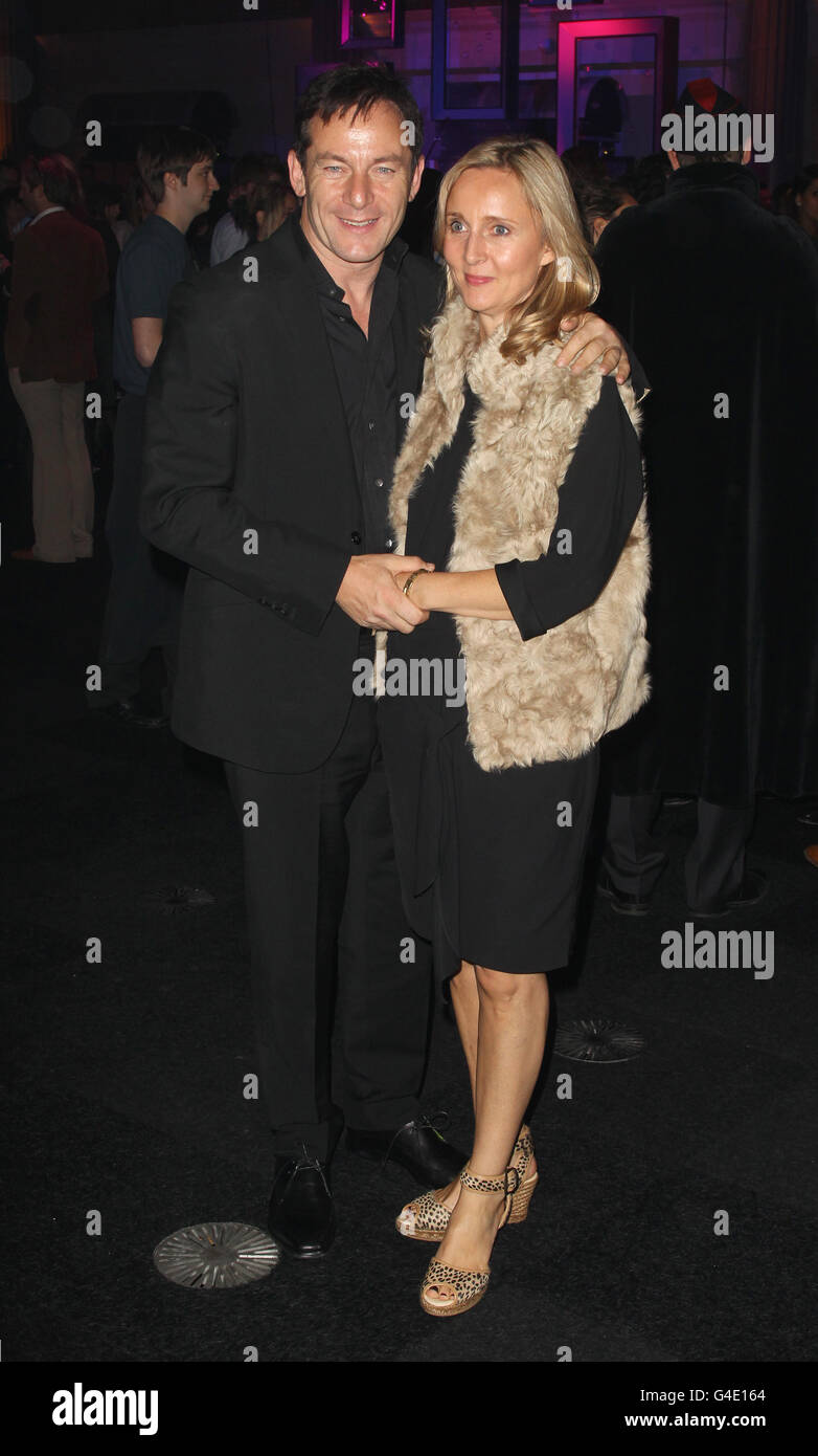 Jason Isaacs and Emma Hewitt arrive at the after show party for 'Harry ...