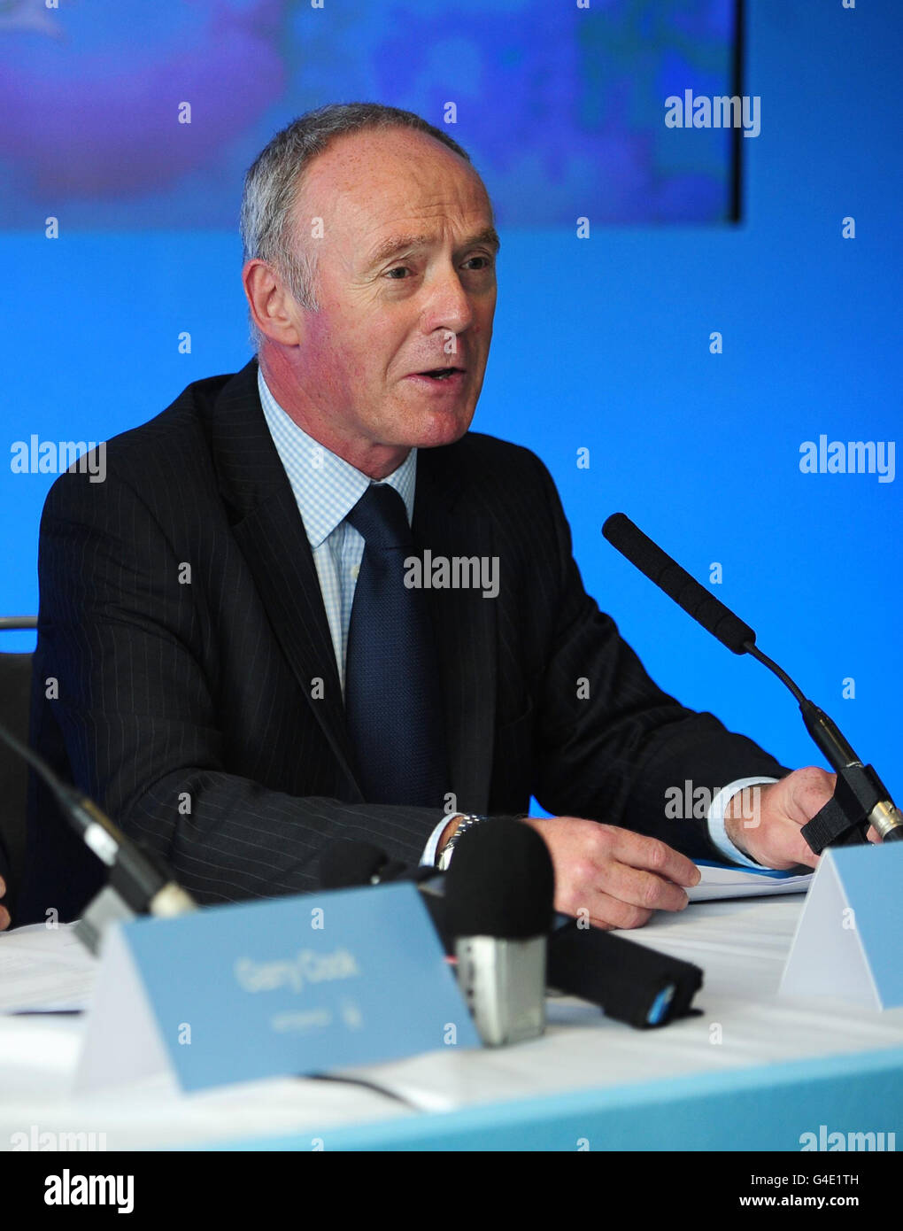 Soccer - Manchester City Press Conference - Etihad Stadium Stock Photo ...