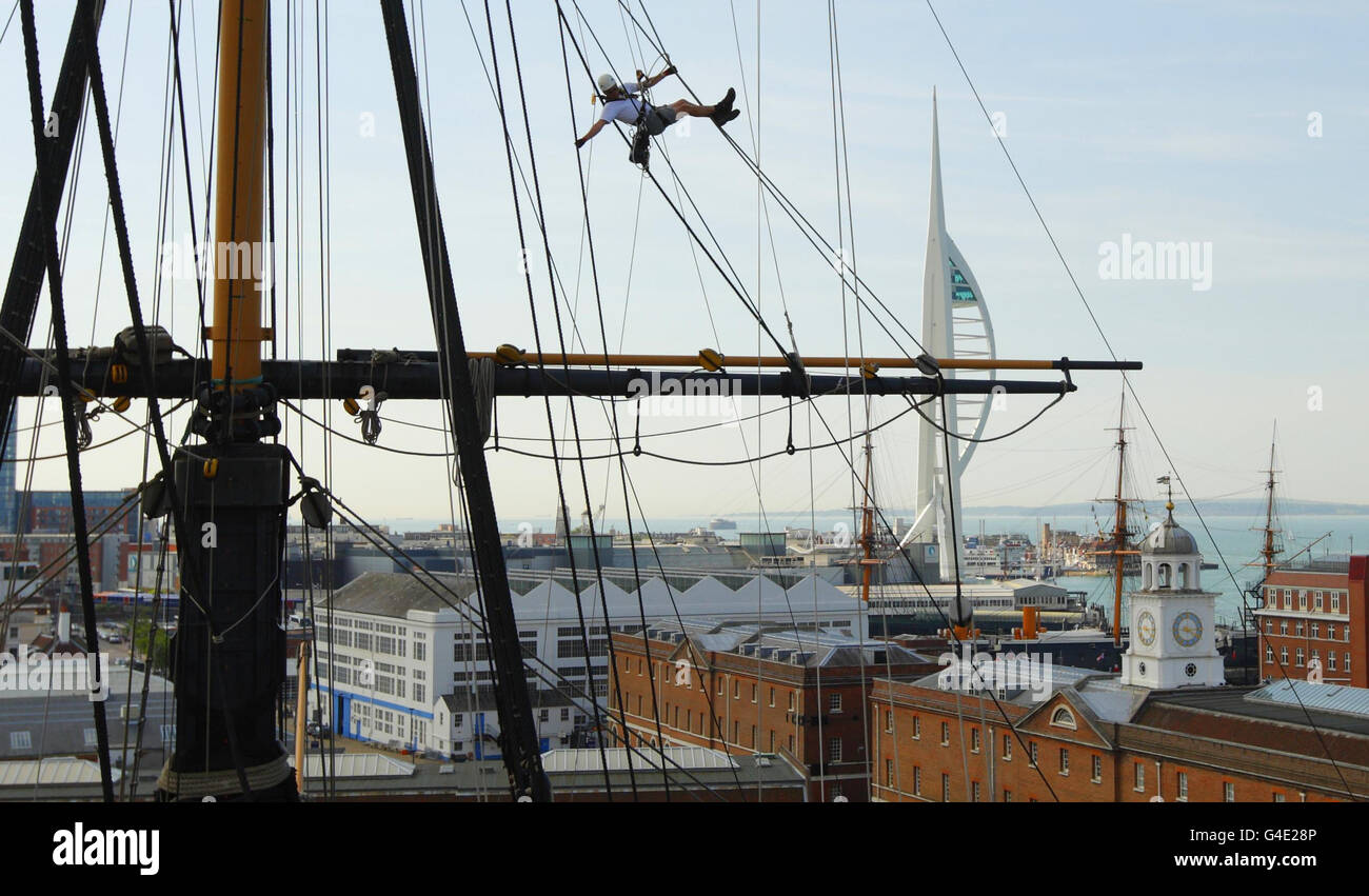 HMS Victory restoration Stock Photo - Alamy