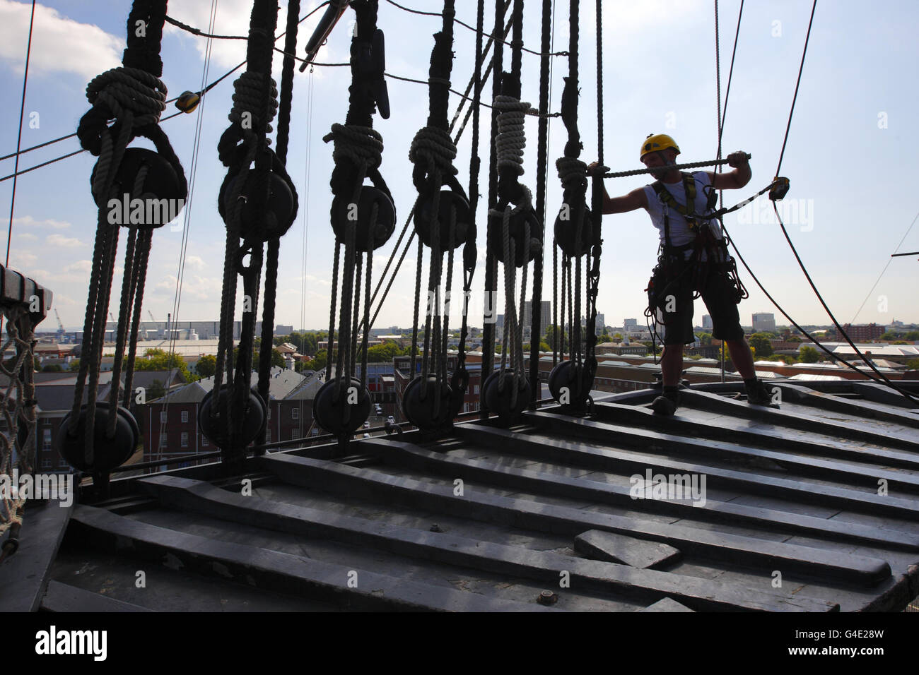 HMS Victory restoration Stock Photo - Alamy