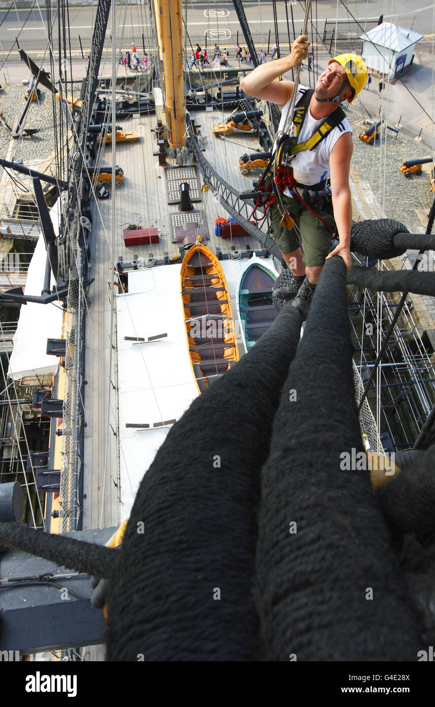 HMS Victory restoration Stock Photo - Alamy
