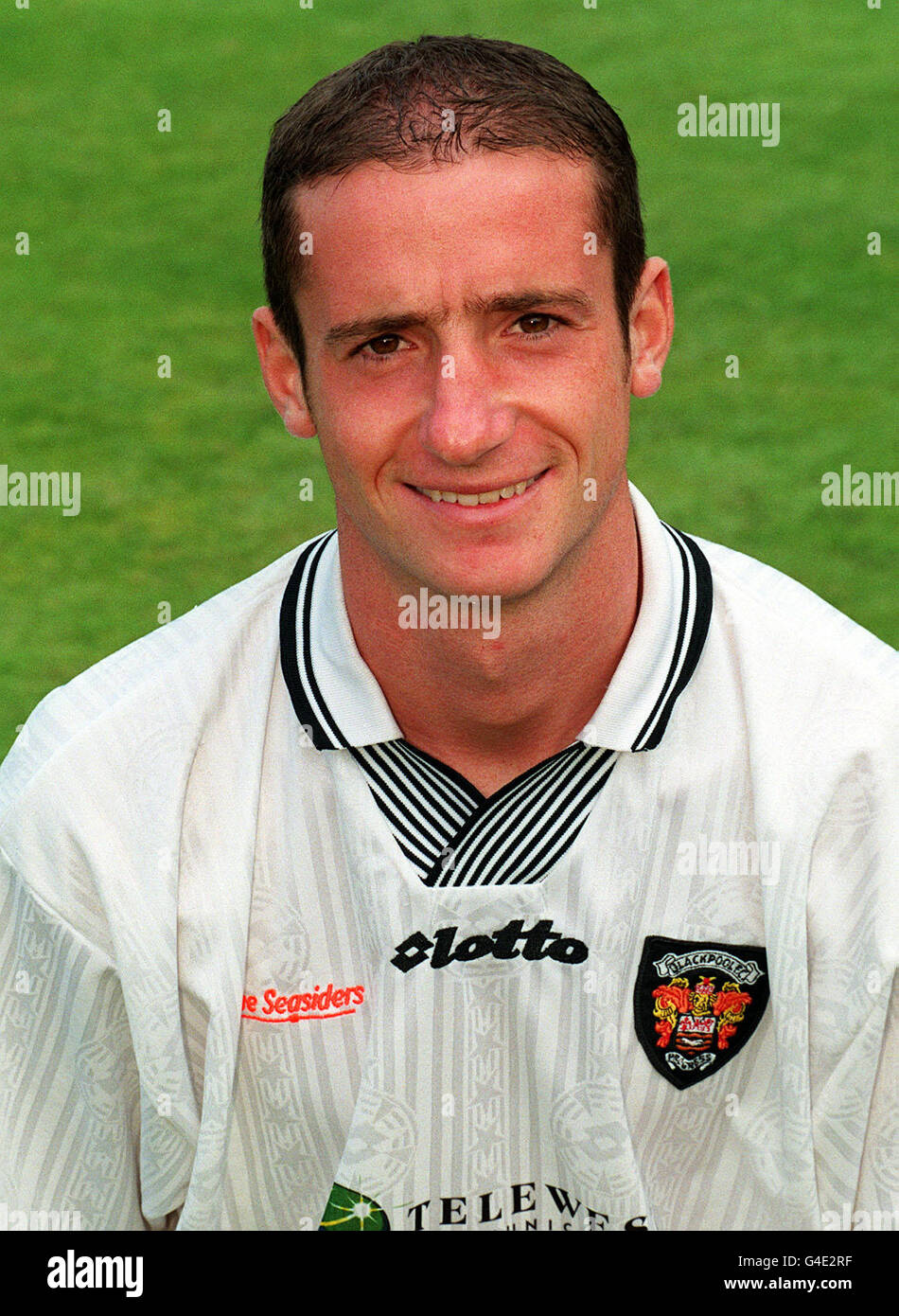 BLACKPOOL Hughes. Ian Hughes OF BLACKPOOL FOOTBALL CLUB Stock Photo - Alamy