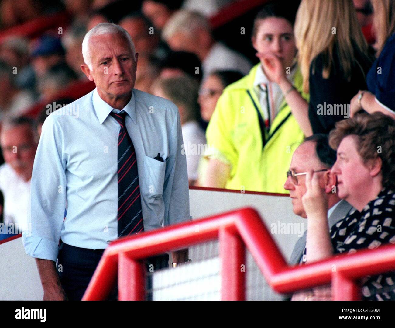 New manager/chairman Ron Noades, on the terraces at Brentford, during ...