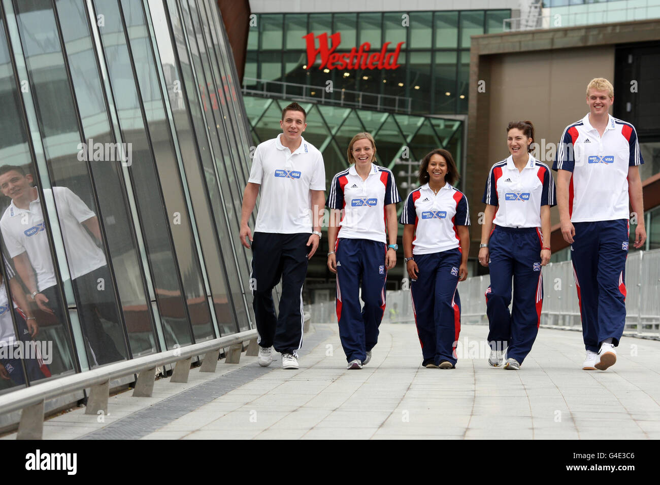 Great Britain's (left to right) Handball player Bobby White, Hockey ...