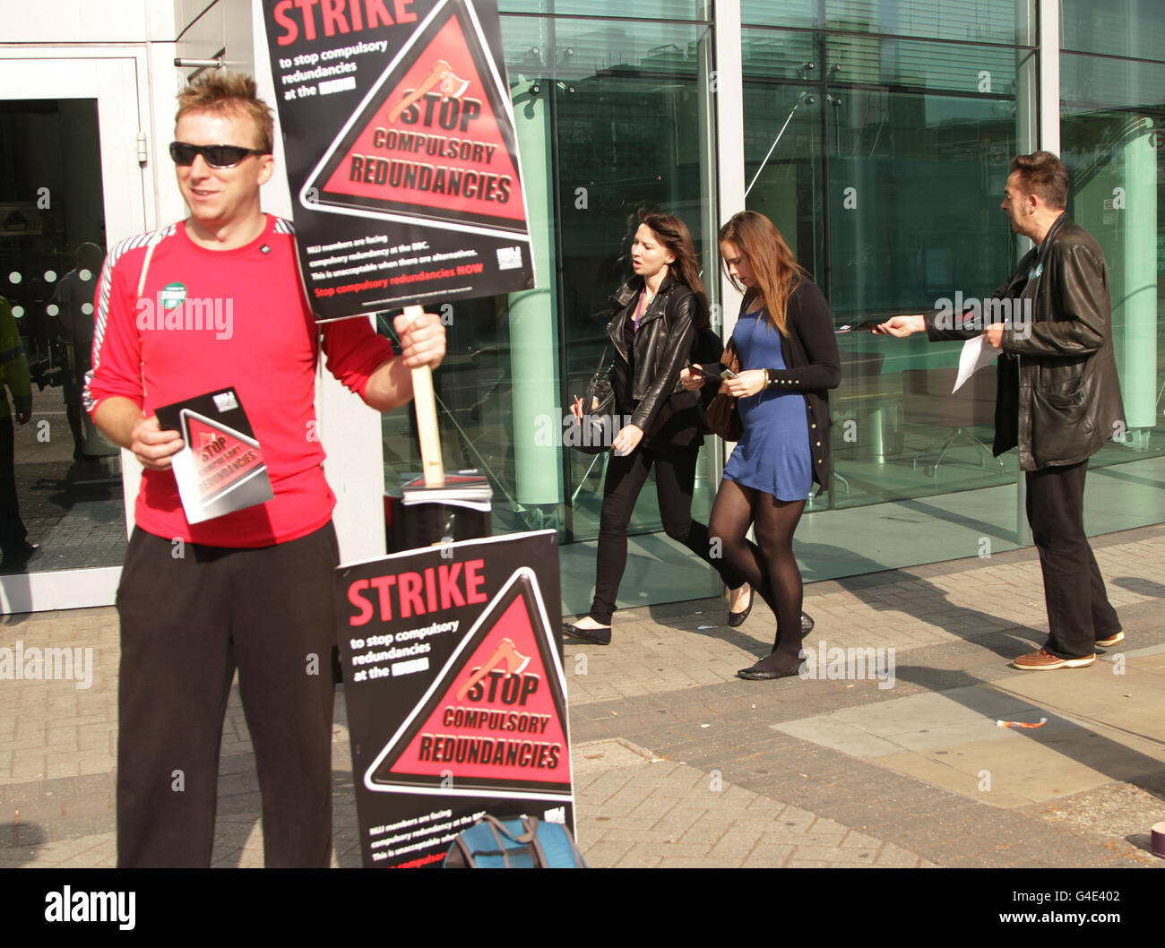 Journalists strike at BBC Stock Photo - Alamy