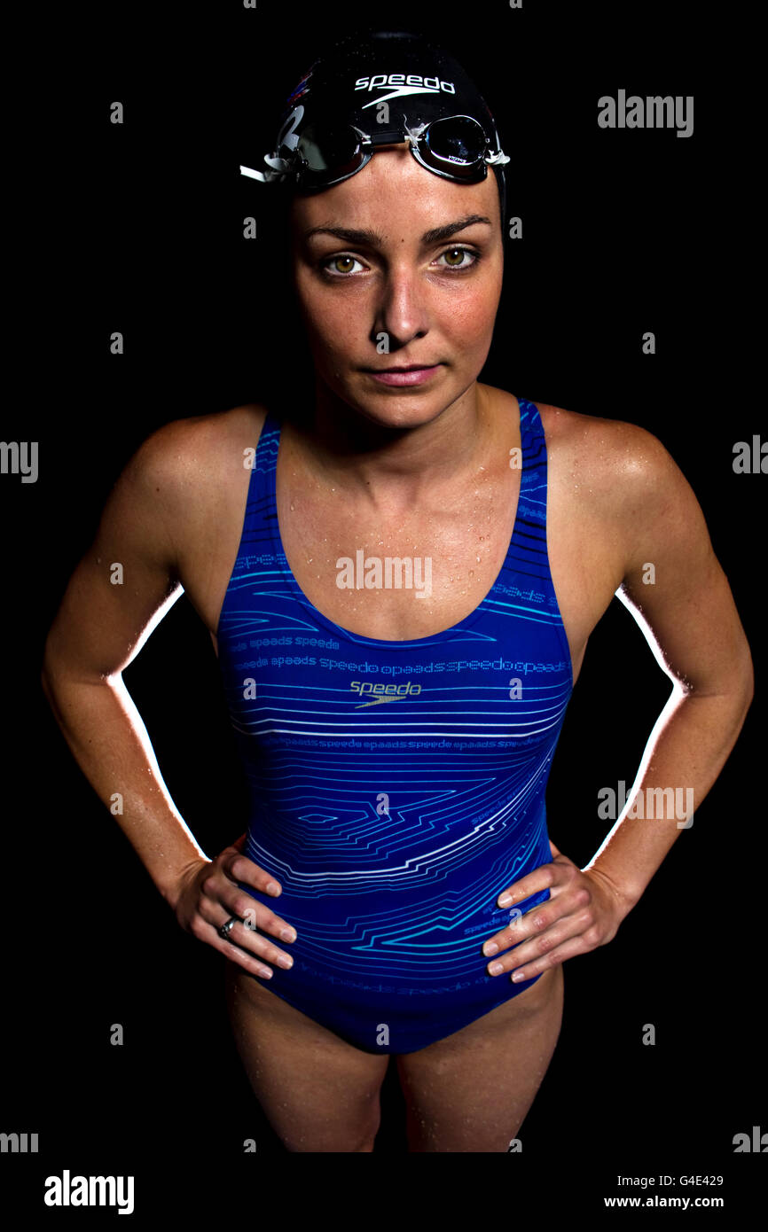 Swimming team gb media day stockport grand central pool hi-res stock ...
