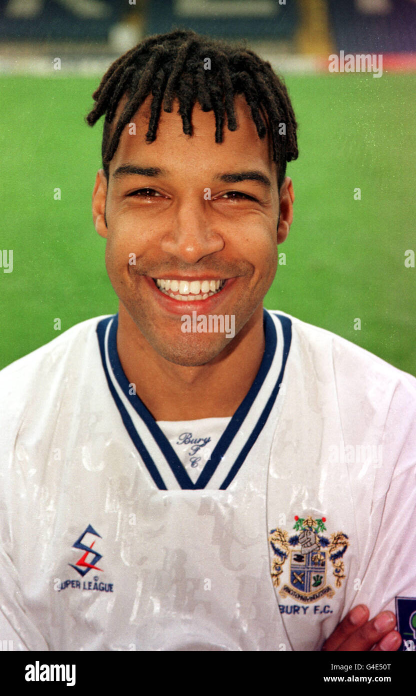 BURY FOOTBALL CLUB. PA NEWS PHOTO 14/8/98 ANDY PREECE OF BURY FOOTBALL ...