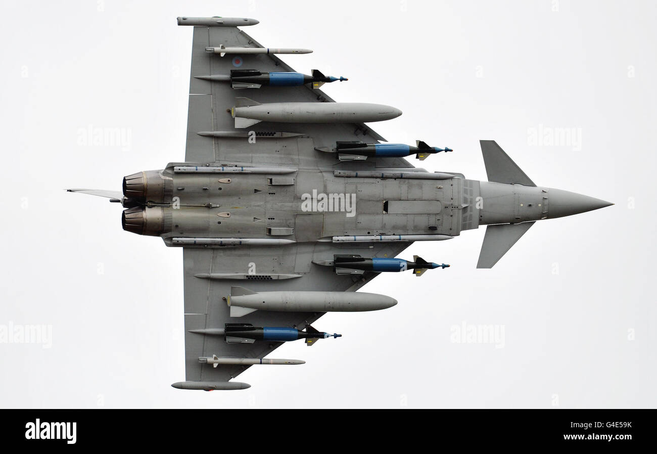 A Typhoon performs with a dummy loadout during the Royal International ...