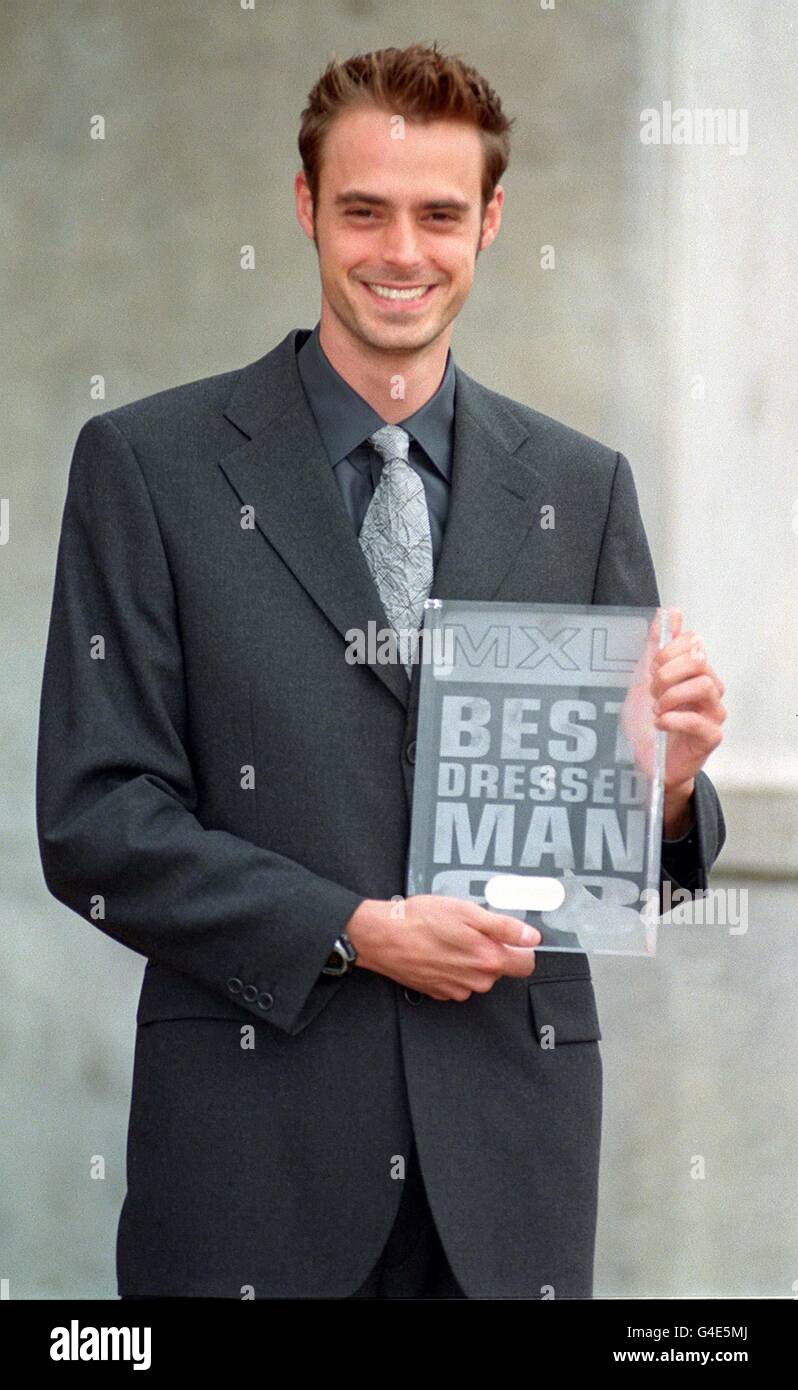 TV presenter Jamie Theakston, poses with the Best Dressed Man 1998 ...