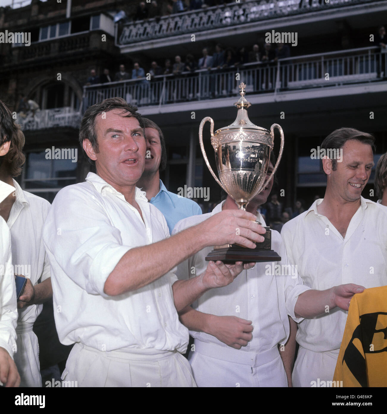 Captain Ray Illingworth with the Benson and Hedges Cup after ...
