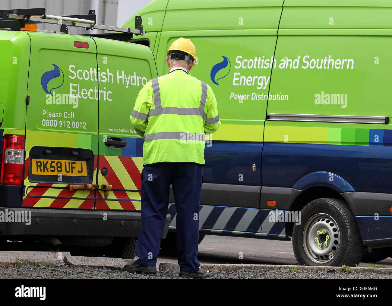 Scottish and Southern Energy signage on a van in Perth after the energy ...