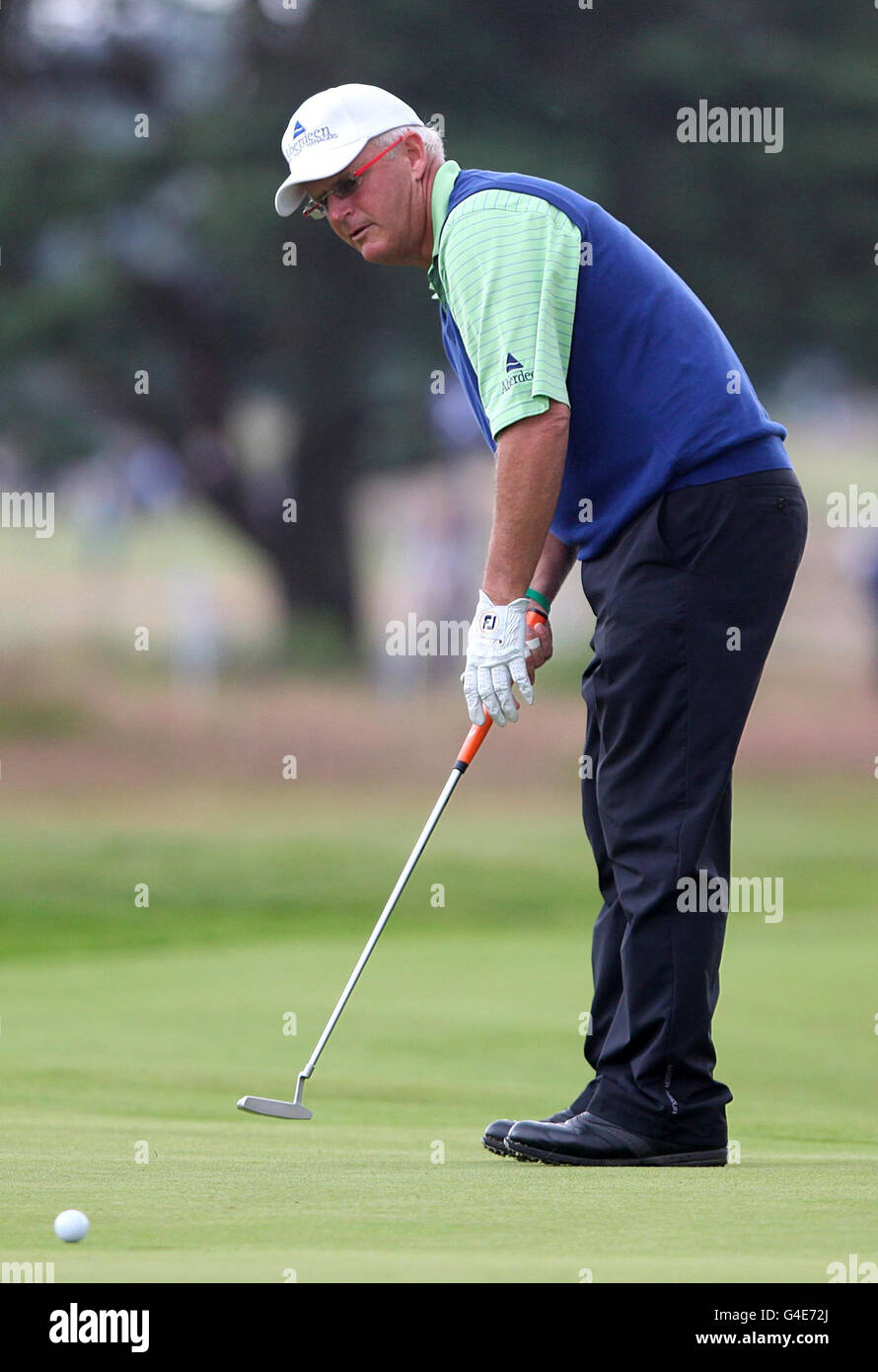 Scotland's Sandy Lyle during Round One ofthe Senior Open Championship ...