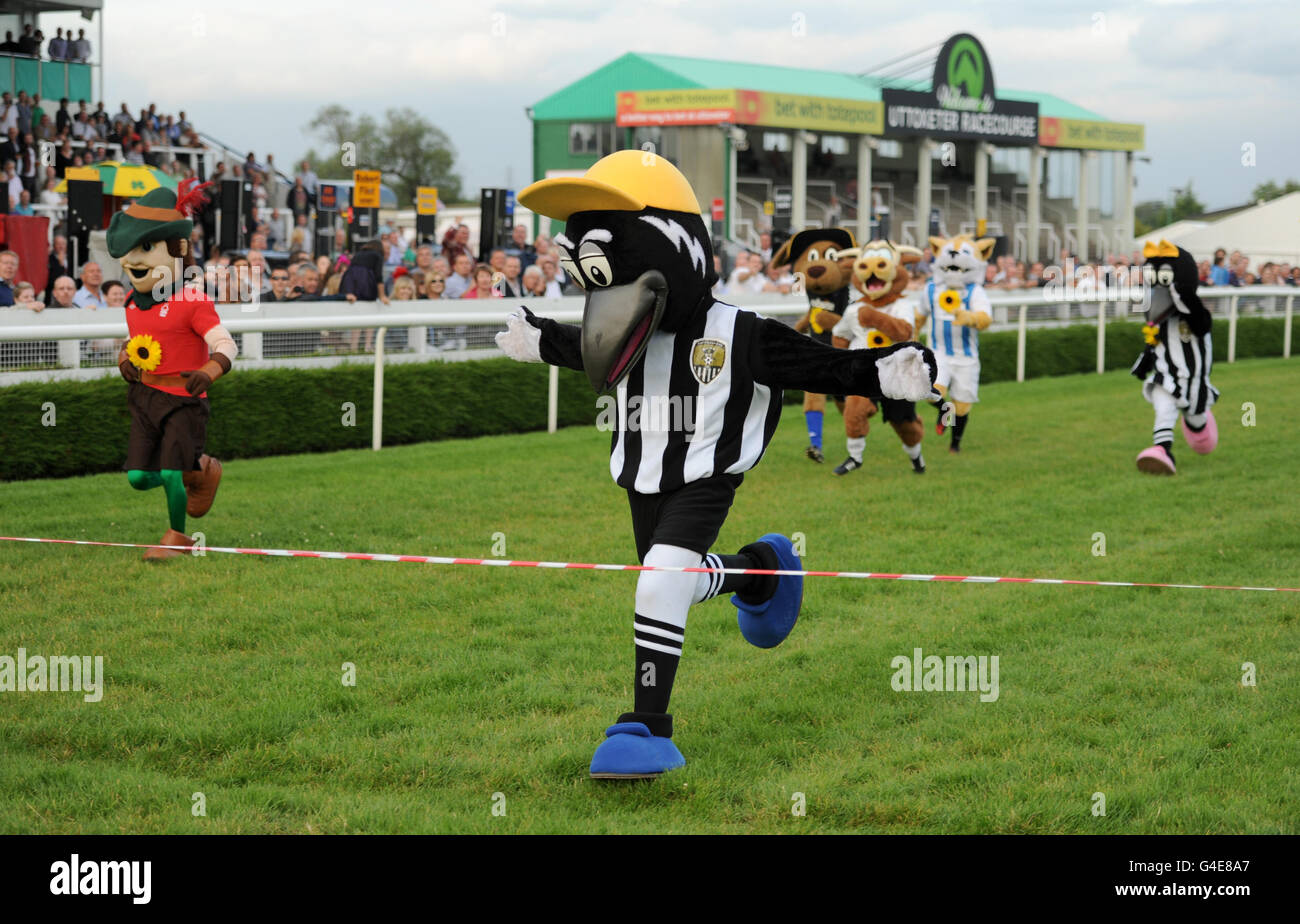 Notts County mascot Mr Magpie wins The Sunflower Sprint mascot race ...