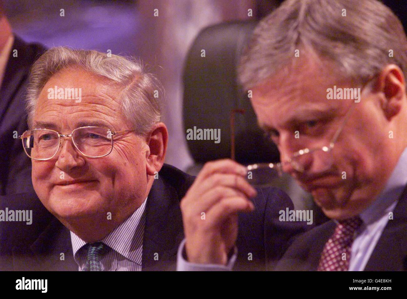 Eddie George (left), Governor of the Bank Of England with TUC General ...