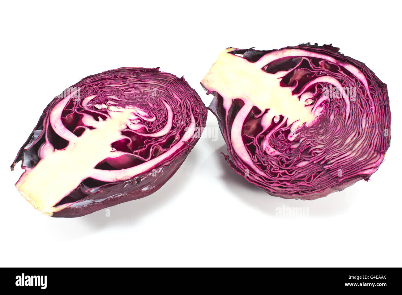 Red cabbage isolated on white Stock Photo - Alamy