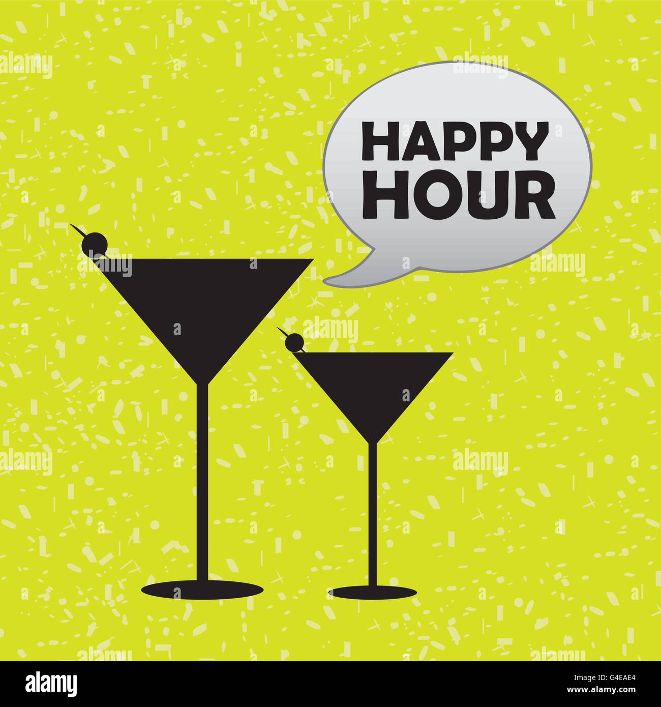 happy hour design Stock Vector Image & Art - Alamy