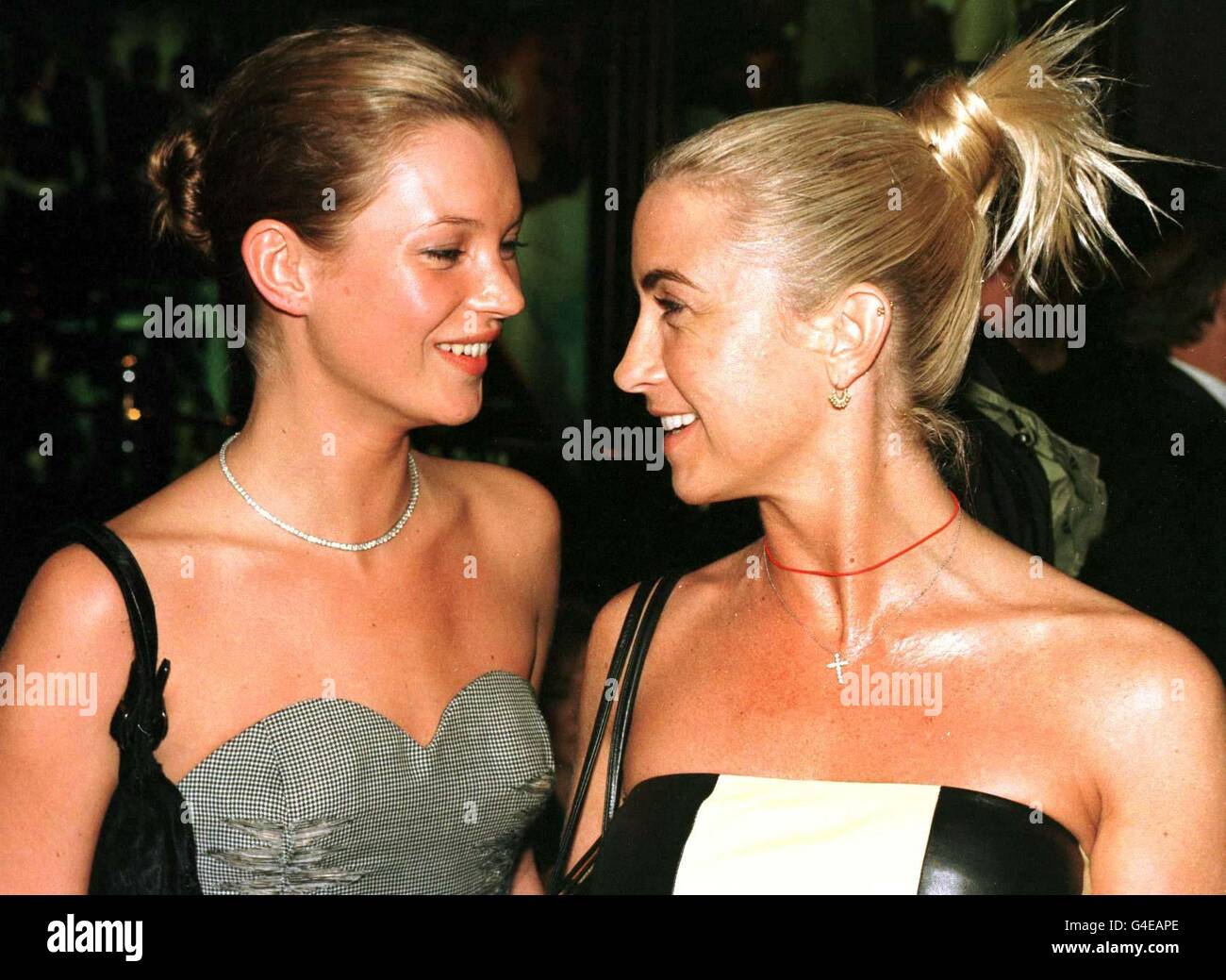 Model Kate Moss L And Meg Mathews Wife Of Oasis Member Noel At The