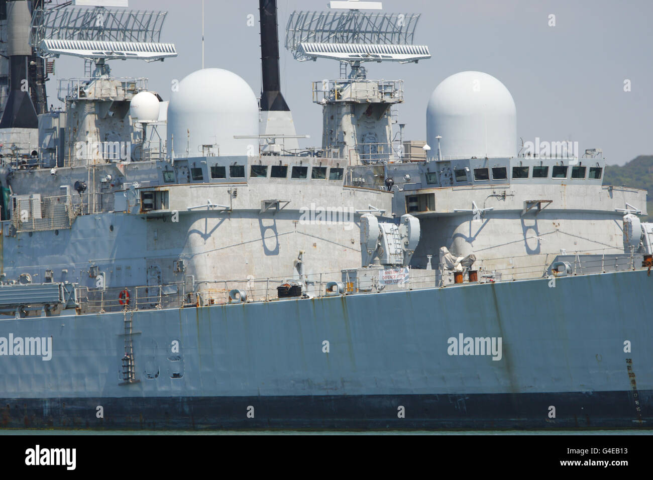 Two former Royal Navy Type 42 destroyers, including HMS Exeter on the ...