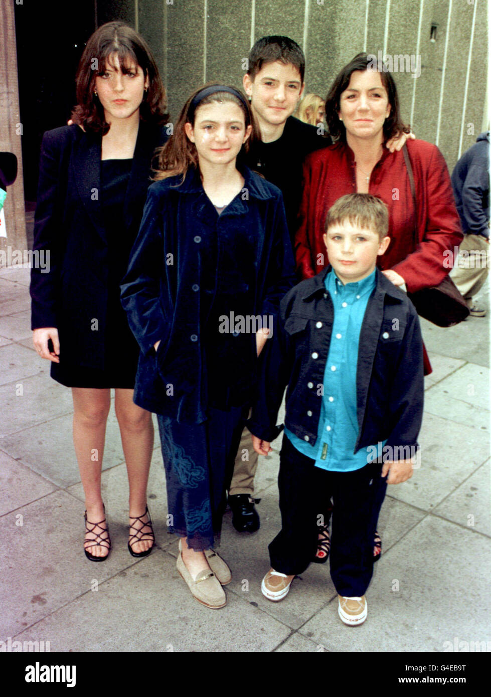 PA NEWS 15/7/98 JAMES ALEXANDROU (BACK, BLACK SHIRT), WHO PLAYS MARTIN ...