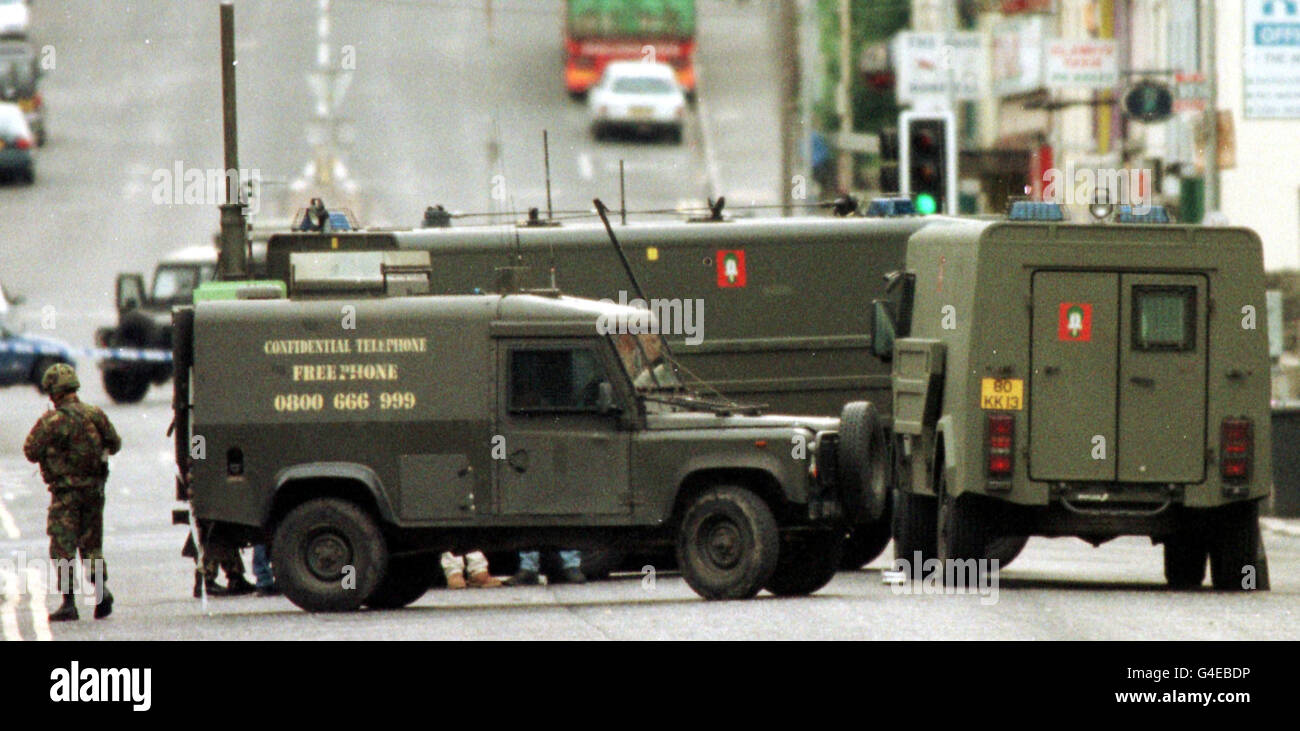 Ulster/Mortar attack 2 Stock Photo - Alamy