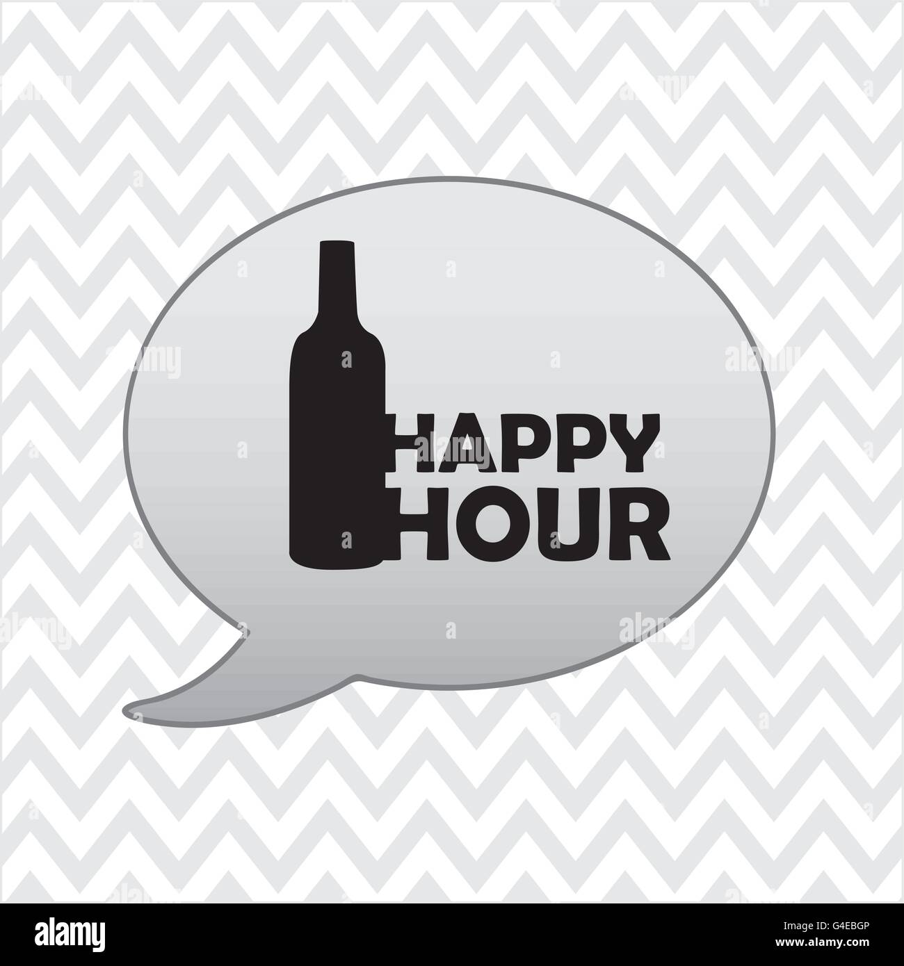 Happy hour banner speech hi-res stock photography and images - Alamy