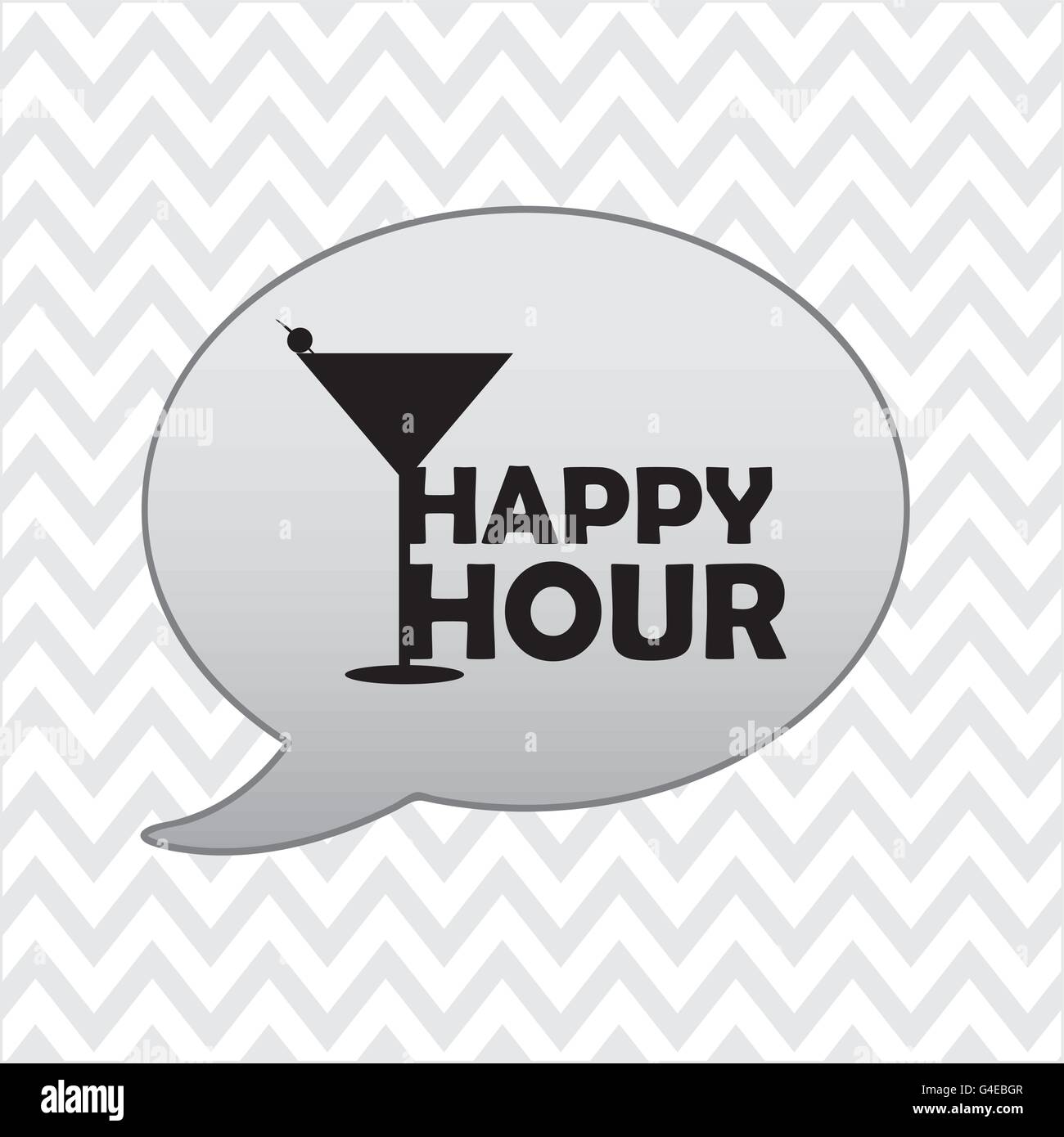 Happy hour banner speech hi-res stock photography and images - Alamy