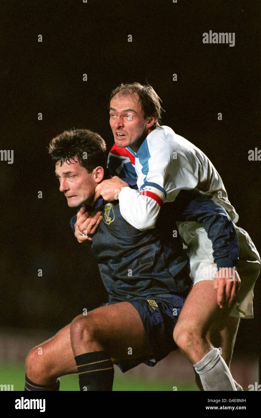 Soccer euro 96 qualifier group eight scotland v russia hi-res stock ...