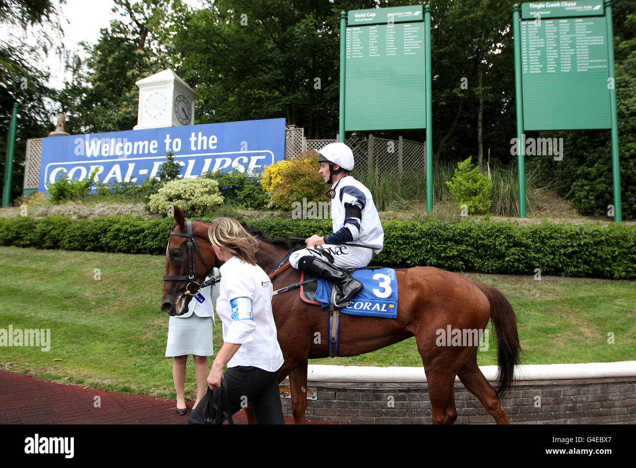 Jockey Ted Durcan on Cochabamba before the Coral Distaff Stock Photo ...