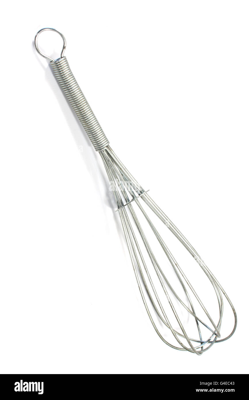 Wire whisk isolated on white Stock Photo - Alamy