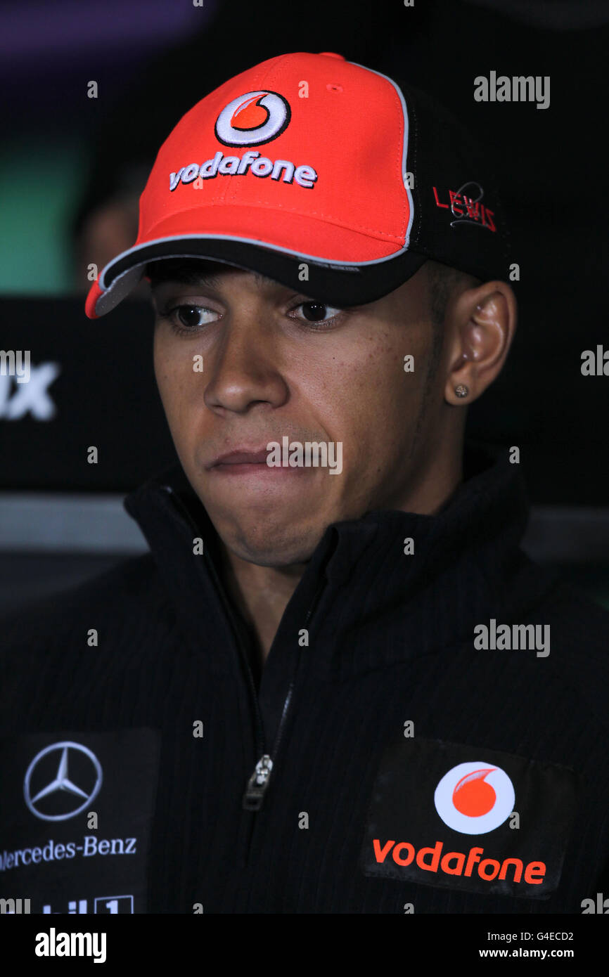 Mclaren mercedes lewis hamilton paddock day silverstone circuit hi-res ...