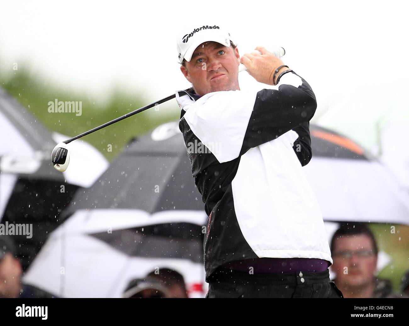 Swedens peter hanson day two barclays scottish open hi-res stock ...